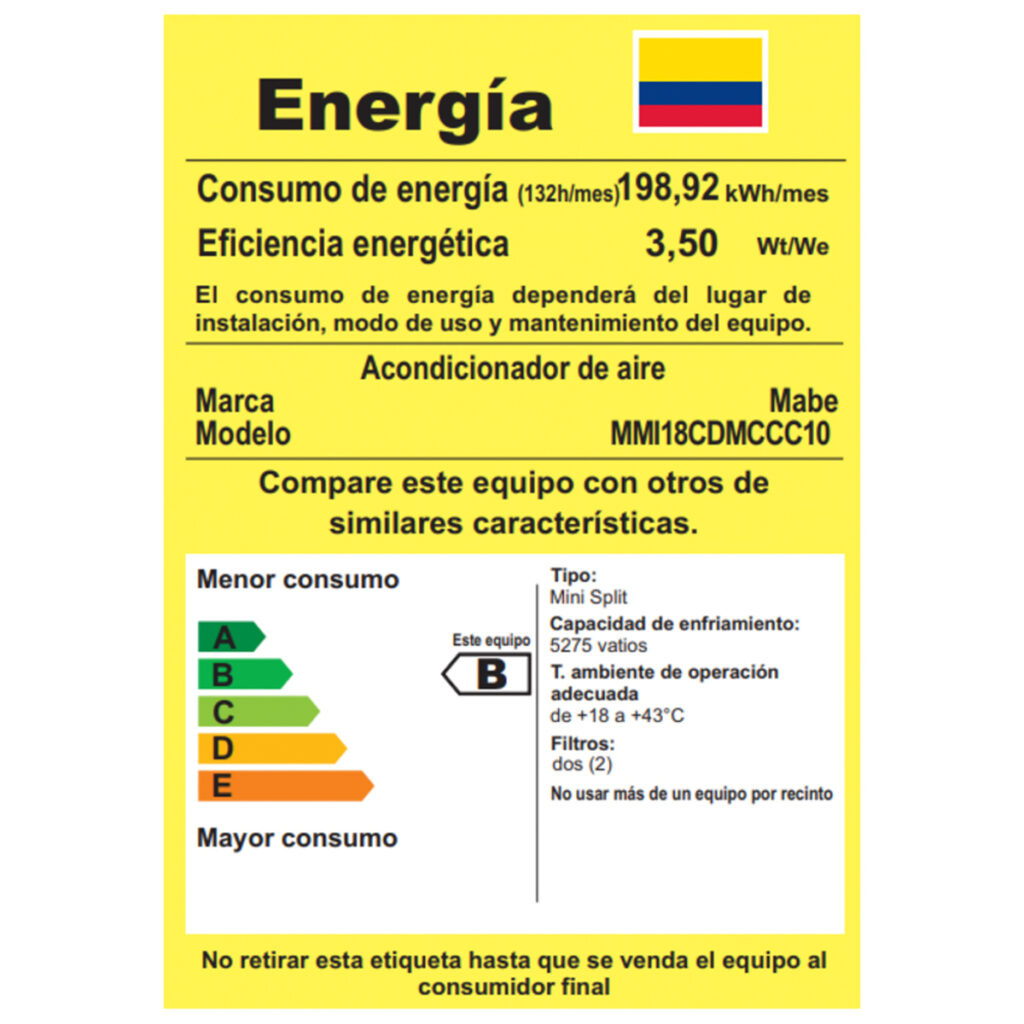 Aire Acondicionado Mini Split Mabe Inverter Premium 220v 18.000 BTU ...